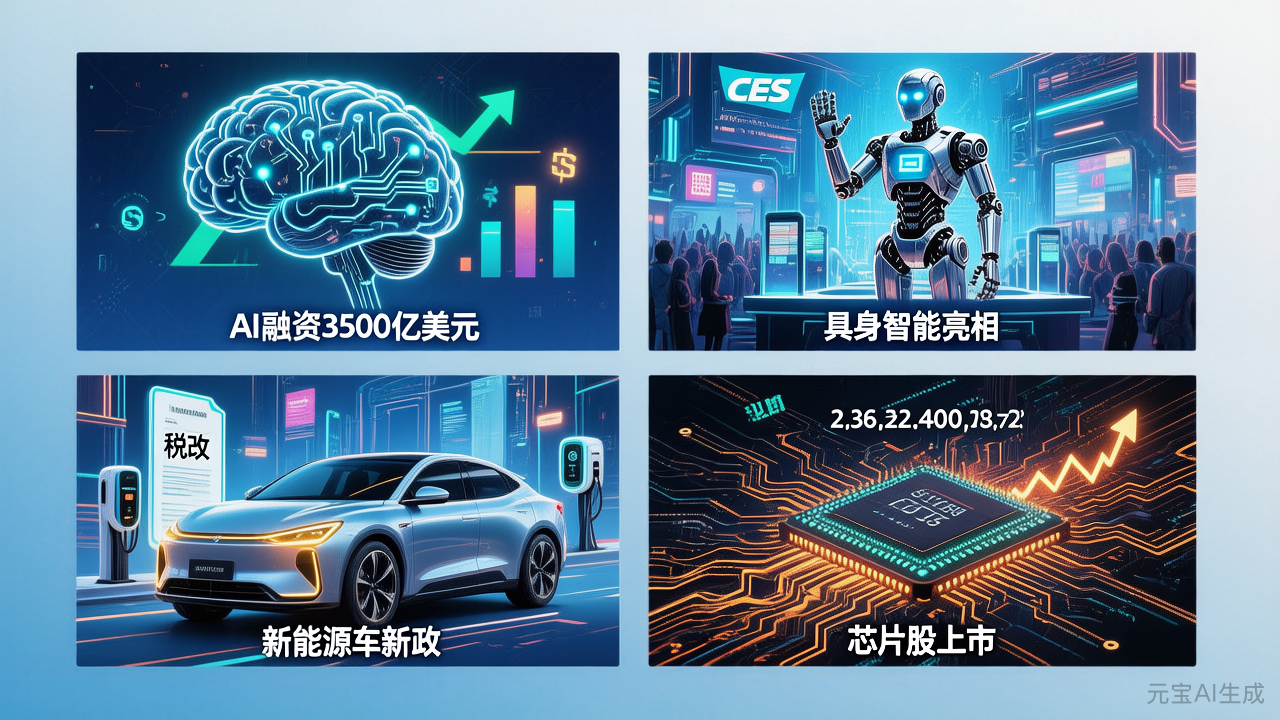 1月9日科技热点：AI融资创纪录、具身智能加速落地、新能源汽车购置税调整 - ALENG的自媒体